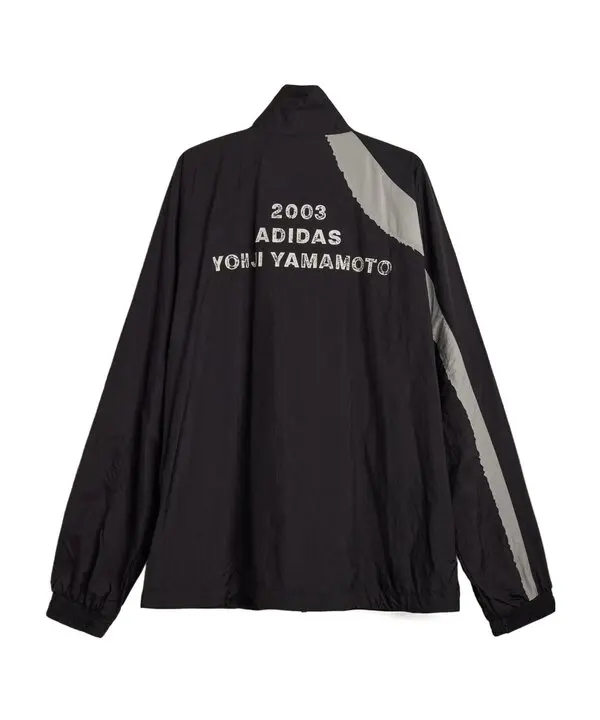 Y3 Zip-up Jacket With Raw Edge 3-stripes - Black