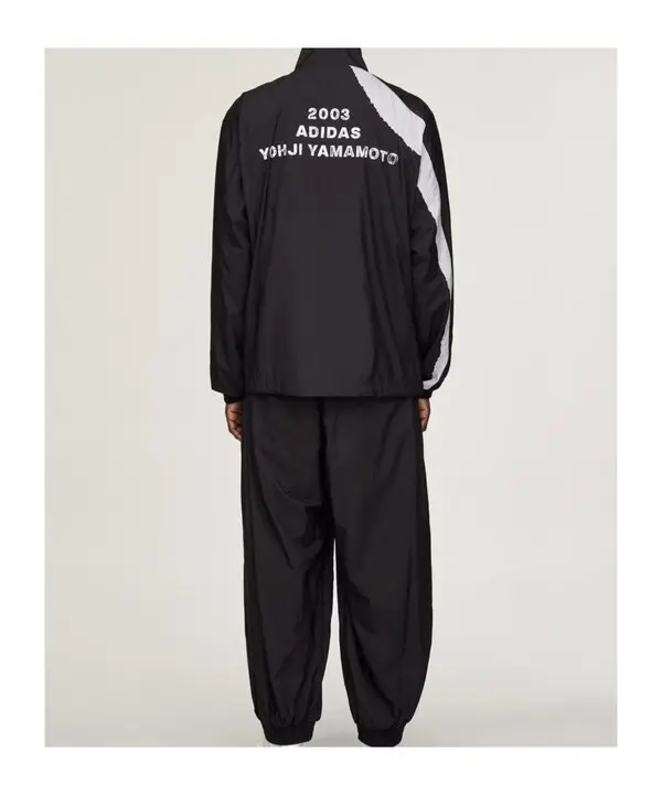 Y3 Zip-up Jacket With Raw Edge 3-stripes - Black