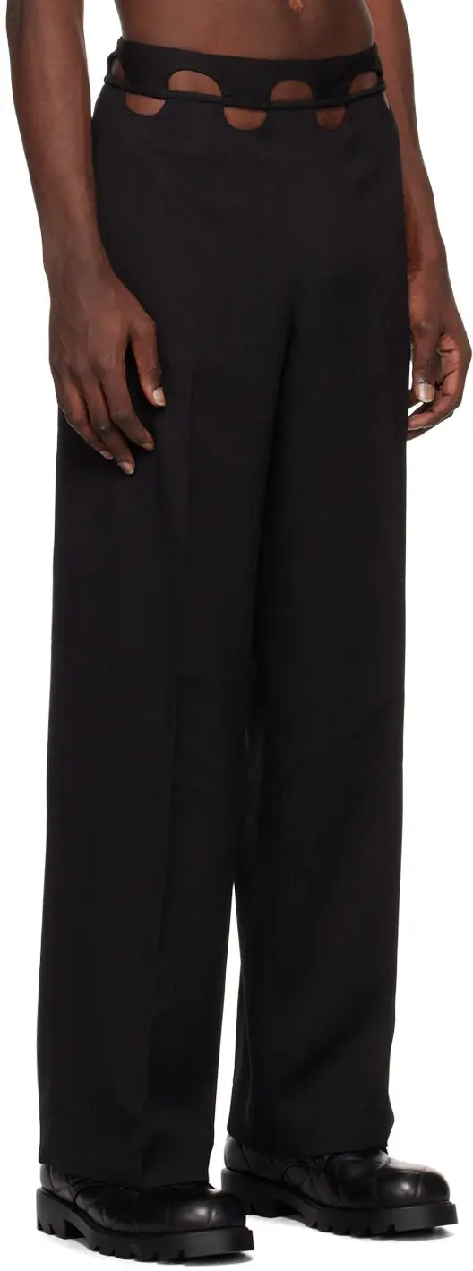 DION LEE Hinge-seam Cutout Trousers - Black