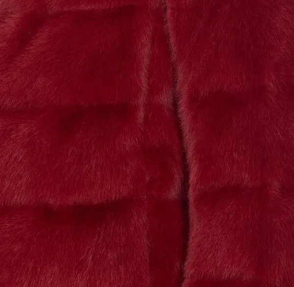 Herno Faux Fur Zipped Down Jacket - Red