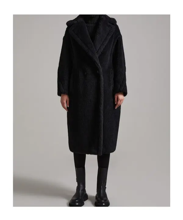 Max Mara Tedgirl Double-breasted Coat - Black
