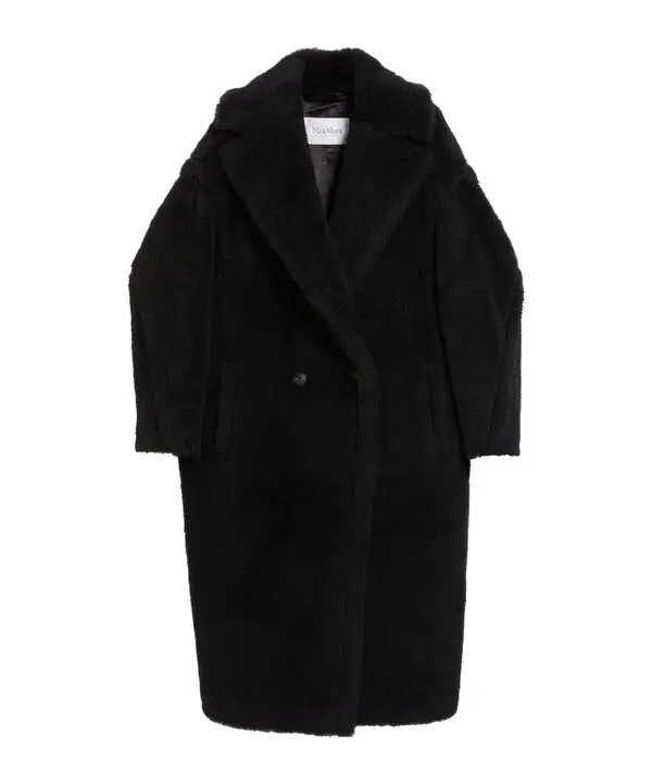 Max Mara Tedgirl Button-up Long Coat - Black