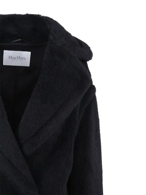 Max Mara Tedgirl Button-up Long Coat - Black