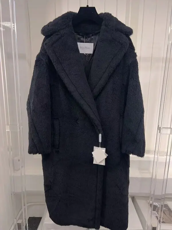 Max Mara Tedgirl Button-up Long Coat - Black