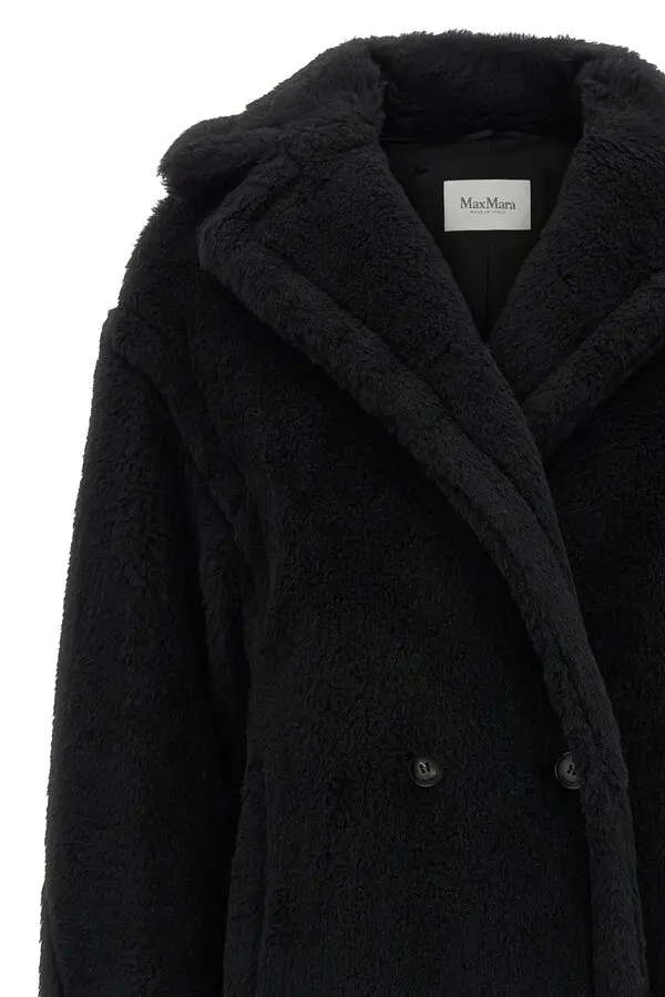 Max Mara Tedgirl Button-up Long Coat - Black