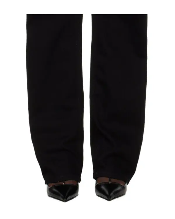 Valentino Garavani Button Detailed Straight Leg Jeans - Black