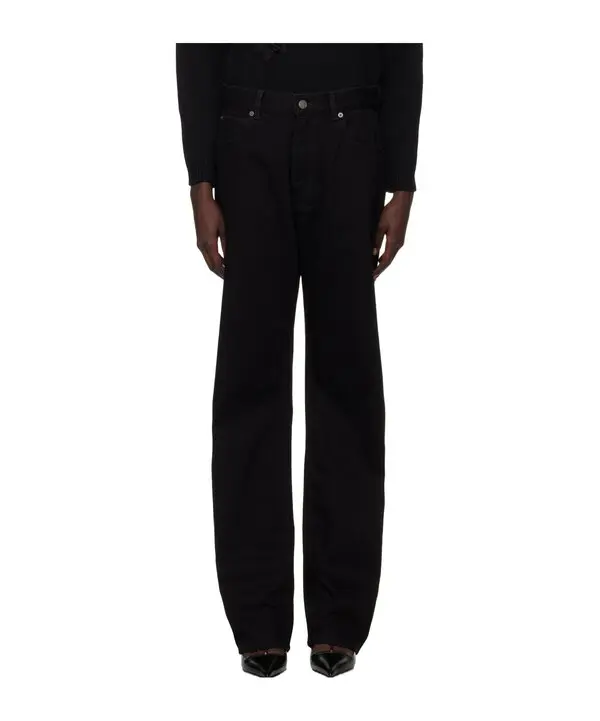 Valentino Garavani Button Detailed Straight Leg Jeans