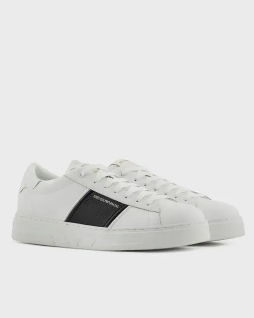 Emporio Armani Panelled Lace-up Low Top Sneakers