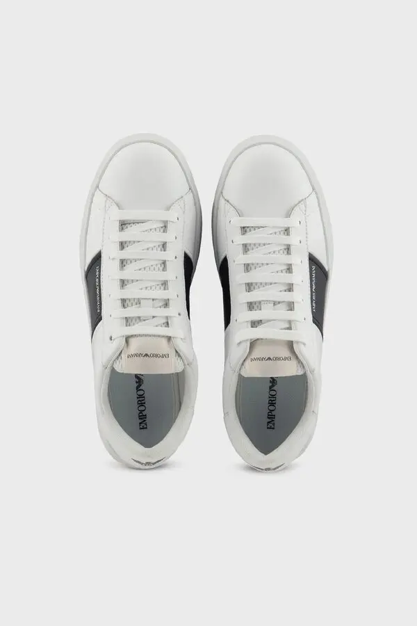 Emporio Armani Panelled Lace-up Low Top Sneakers