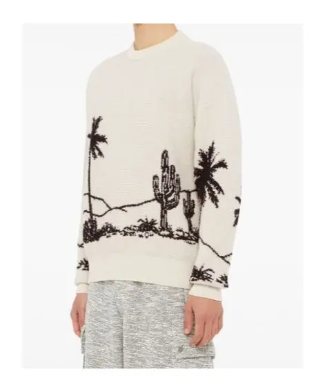 Alanui Desert Print Knitted Jumper - White/black