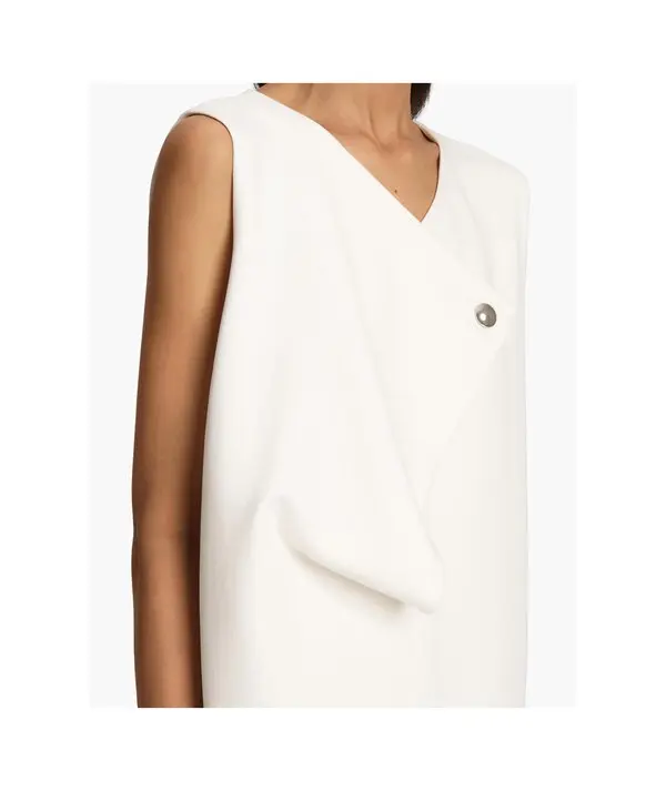 Khaite Crispin Sleeveless Maxi Dress With V-neck - Chalk