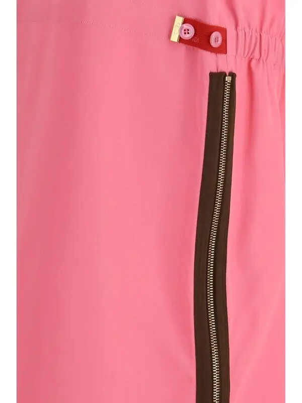 Fendi Side-zip Midi Pencil Skirt - Pink