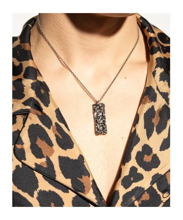 Versace Logo Pendant Necklace