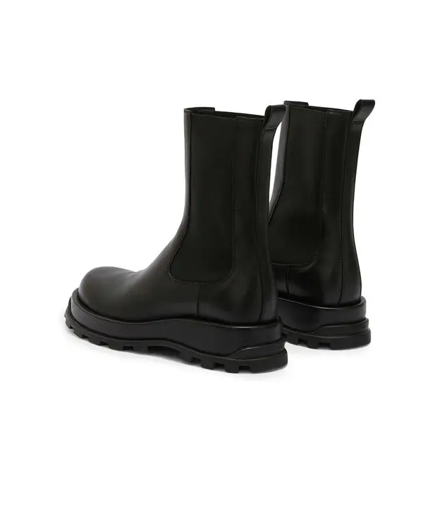 JIL SANDER Chelsea Boots With Round Head And Thick Sole