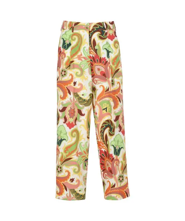 Etro Paisley-printed Straight-leg Trousers
