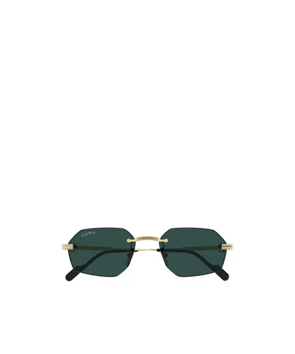 Cartier Geometric Rimless Sunglasses - Blue
