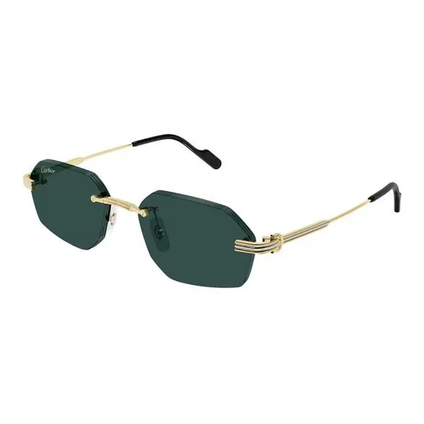 Cartier Rimless Irregular-shape Sunglasses - Blue