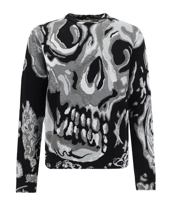 Alexander McQueen Skull Intarsia-knit Crewneck Jumper