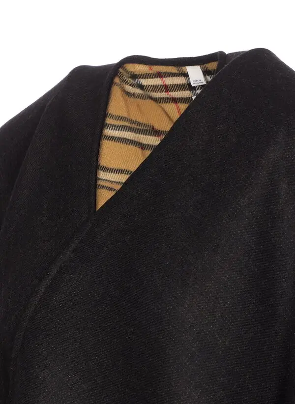 Burberry Fringed-edge Reversible Cape