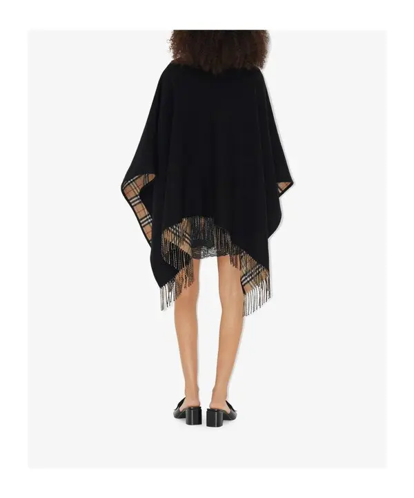 Burberry Fringed-edge Reversible Cape