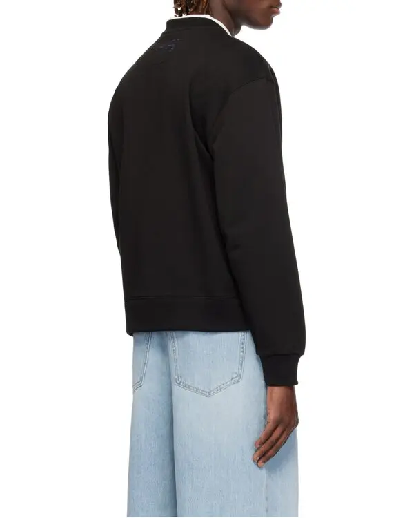 Kenzo Crewneck Sweatshirt With Logo Patch - Black