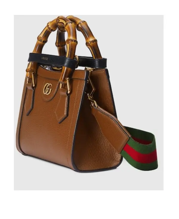 Gucci Mini Diana Top Handle Bag With Bamboo Handle - Brown
