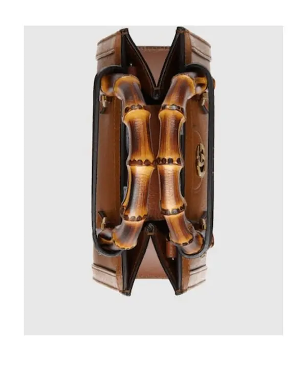 Gucci Mini Diana Top Handle Bag With Bamboo Handle - Brown