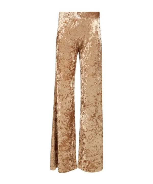 FORTE_FORTE Iridescent Velvet Pants - Beige