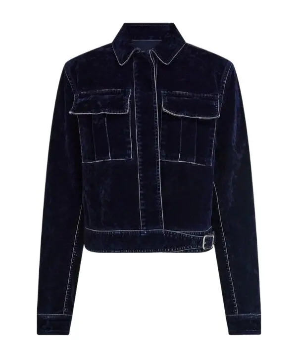 FERRAGAMO Boxy Jacket - Navy Blue