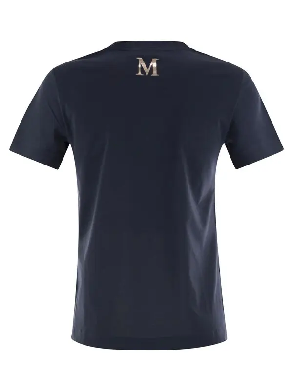 Max Mara Lusso Crewneck Short-sleeved T-shirt - Navy Blue