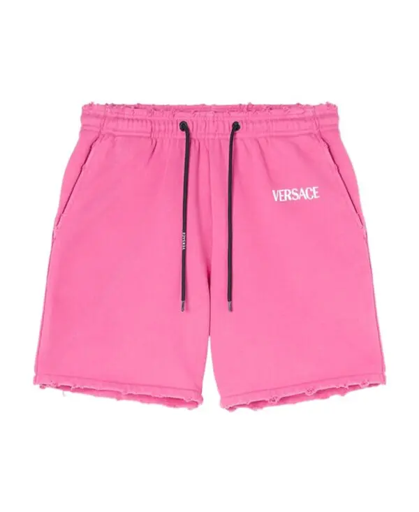 Versace Logo Embroidered Drawstring Shorts
