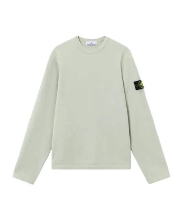Stone Island Logo Patch Crewneck Sweatshirt - Sage