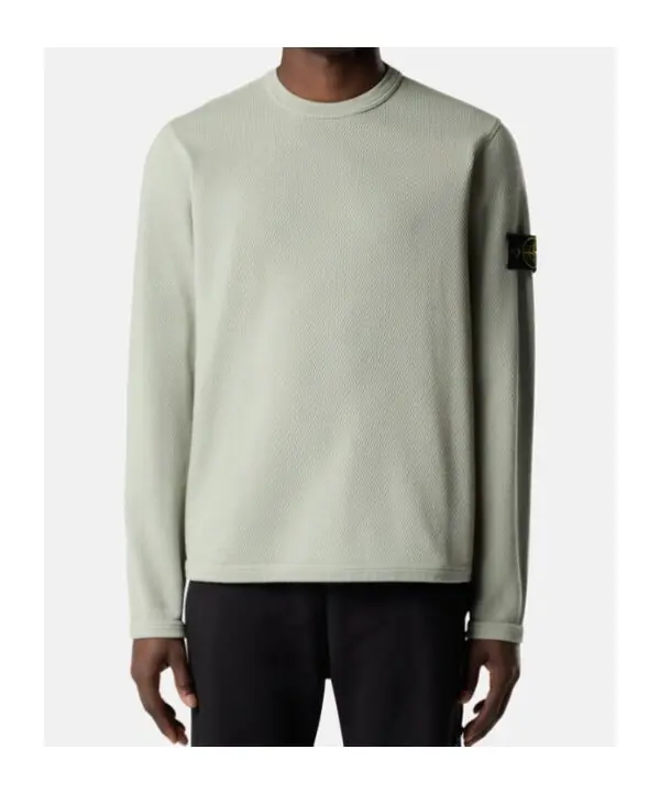 Stone Island Logo Patch Crewneck Sweatshirt - Sage