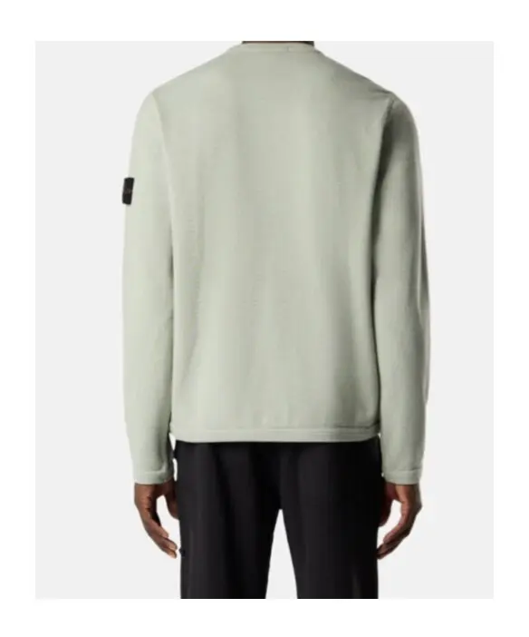 Stone Island Logo Patch Crewneck Sweatshirt - Sage