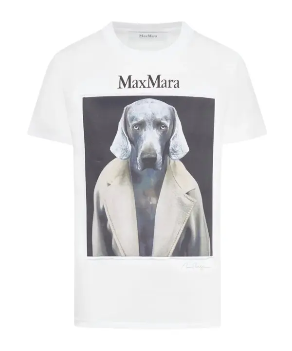 Max Mara Graphic Printed Crewneck T-shirt - Gray