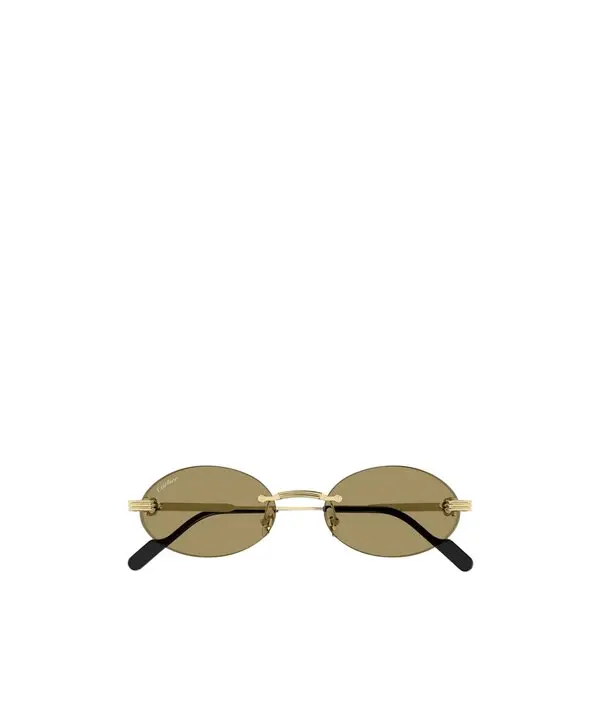 Cartier Oval Rimless Sunglasses - Green