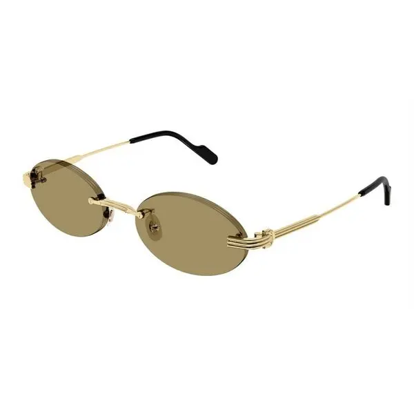 Cartier Oval Rimless Sunglasses - Green