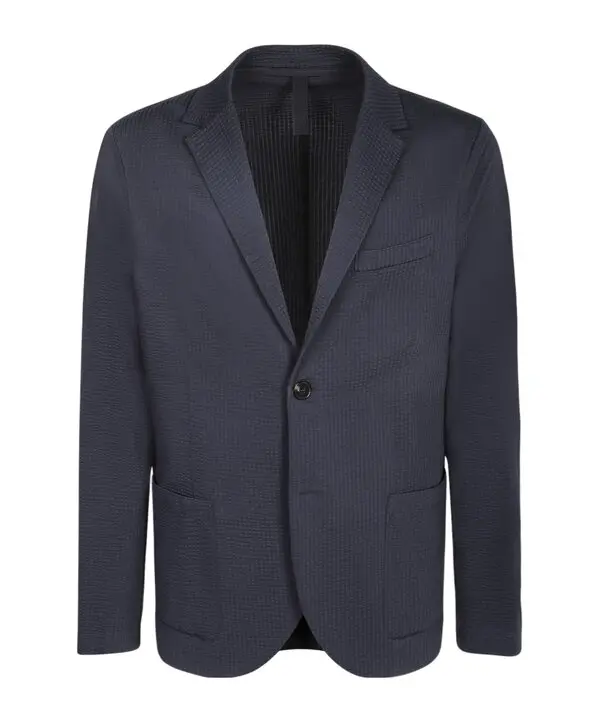Harris Wharf London Seersucker Two-button Blazer
