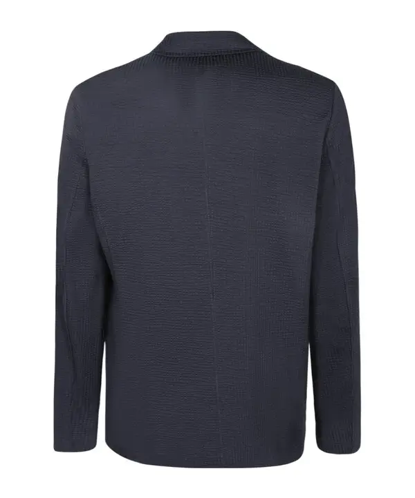 Harris Wharf London Seersucker Two-button Blazer