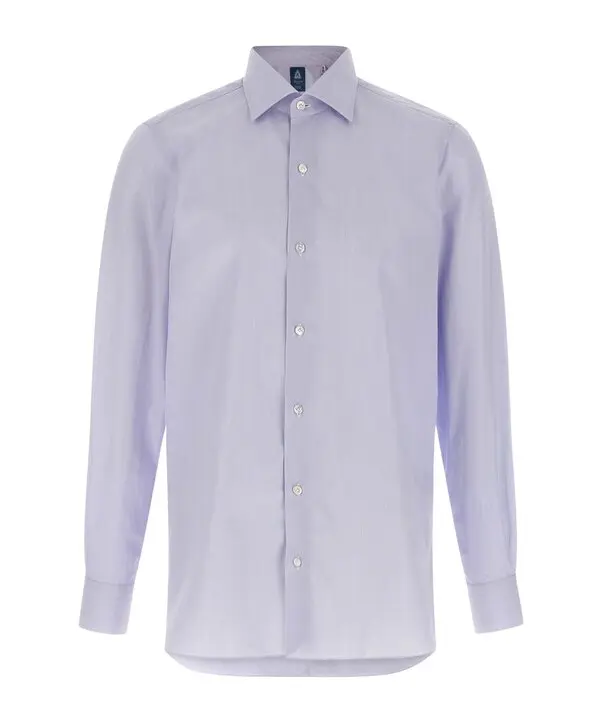 FINAMORE 1925 Striped Button-up Shirt - Gray