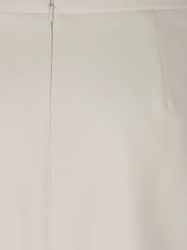 Max Mara Back-slit Midi Skirt - Nude