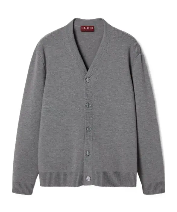 Gucci V-neck Cardigan With Webbing Detail