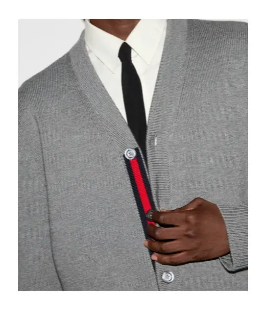 Gucci V-neck Cardigan With Webbing Detail