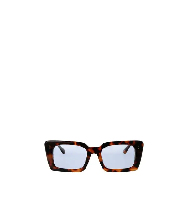 Linda Farrow Geometric Frame Sunglasses - Blue