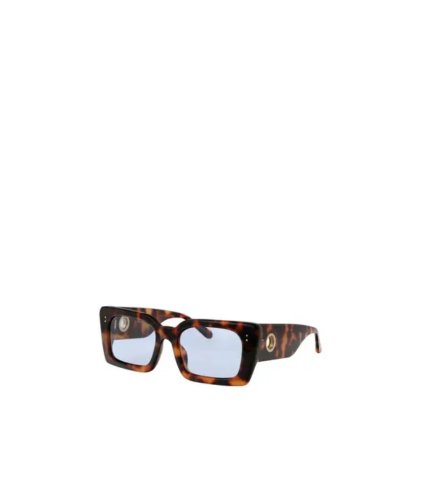 Linda Farrow Geometric Frame Sunglasses - Blue