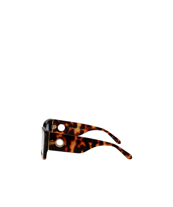 Linda Farrow Geometric Frame Sunglasses - Blue