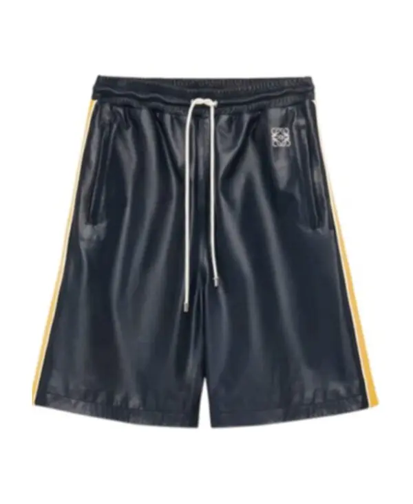 Loewe Nappa Leather Track Shorts With Drawstring Waist