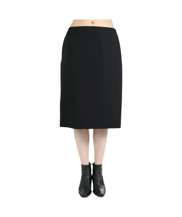 THE ROW Split Zipper Skirt - Black