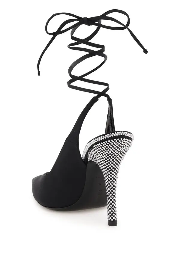 Attico The Venus Slingback Pumps - Black