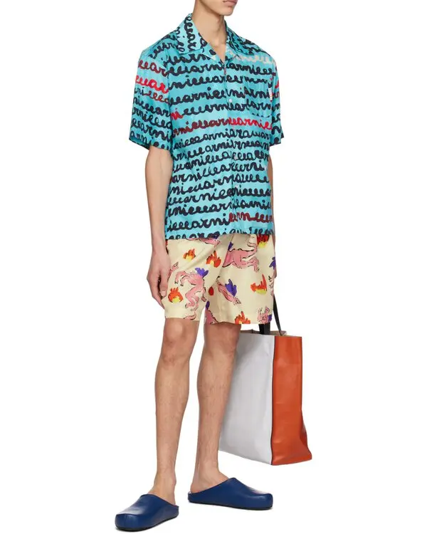 Marni Allover Graphic Printed Shorts